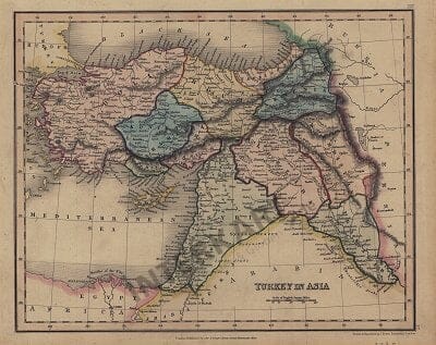 1838 - Turkey in Asia - old historical map