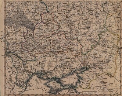 1855 - Russland - alte historische Karte