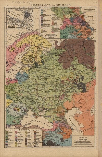 1880 - Russia (Replica) - old historical map