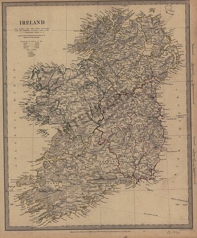 1830 - Ireland (Replica) - old historical map