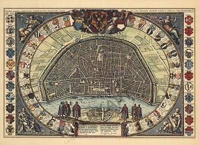 1589 - Cologne (Replica) - old historical map