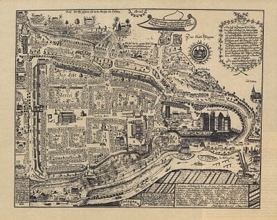 1753 - Plan von Leisnig (Replica) - old historical map