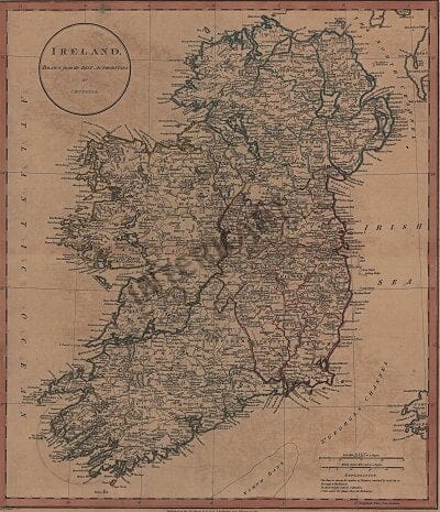 1801 - Ireland (Replica) - old historical map