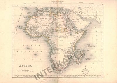 1850 - Africa - old historical map