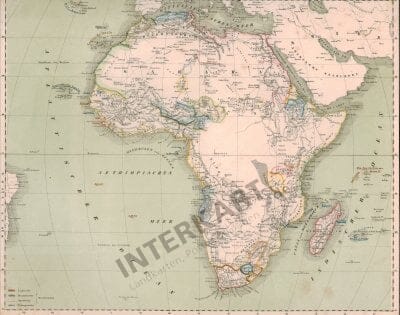 1860 - Africa - old historical map