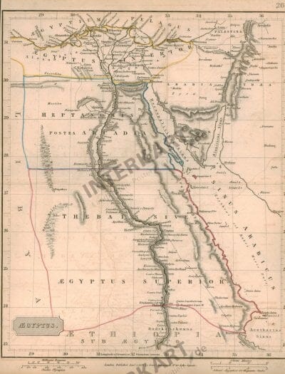 1829 - Egypt - old historical map
