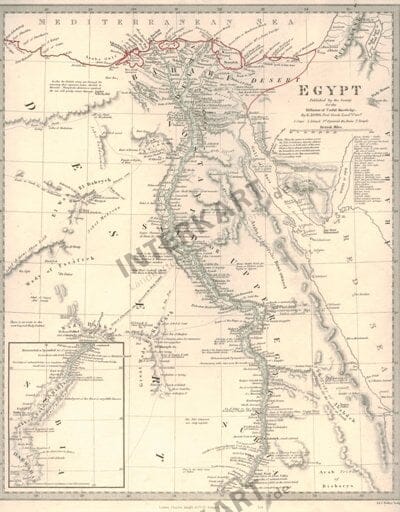 1835 - Egypt - old historical map