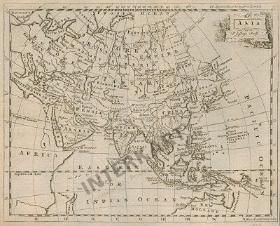 1757 - Asia - old historical map