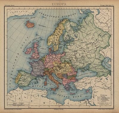 1883 - Europe (Replica) - old historical map