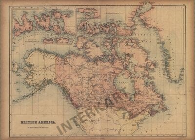 1865 - Canada - old historical map