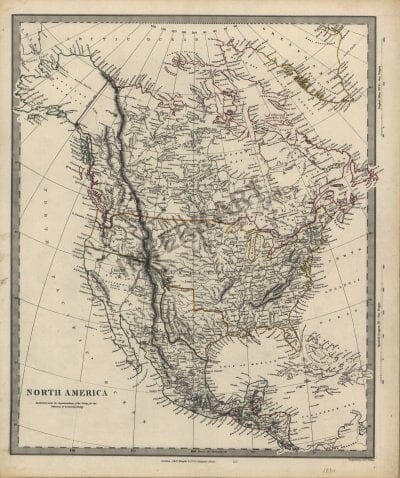 1834 - North America (Replica) - old historical map
