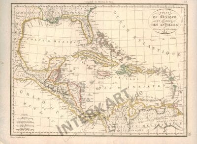 1816 - Gulf of Mexico - old historical map