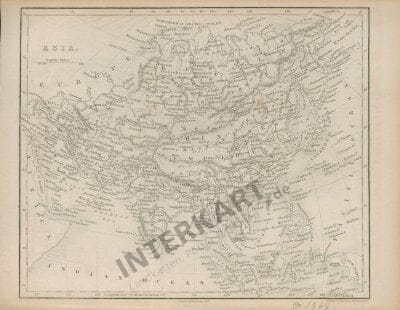 1868 - Asia - old historical map