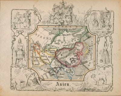 1848 - Asia - old historical map