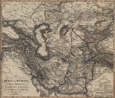 1843 - Iran, Turan - old historical map