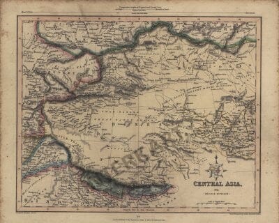 1839 - Central Asia - old historical map