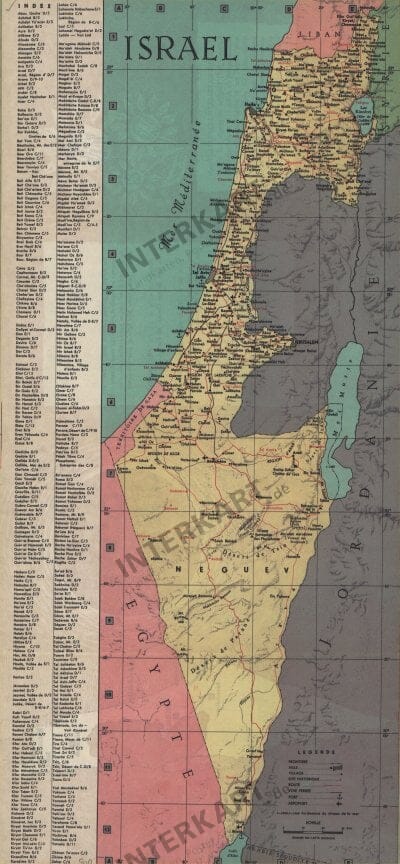 1948 - Asia - old historical map