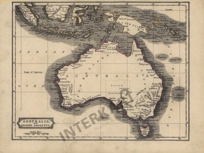 1858 - Australia (Replica) - old historical map