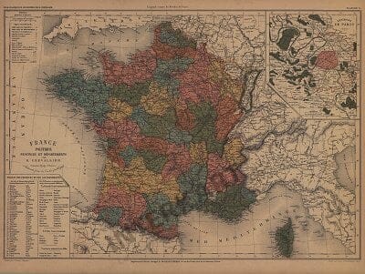 1801 - 1865 - France Politique Provinces et Departements (Replica ...