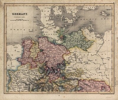 1839 - Germany / Northern Part (Replica) - old historical map