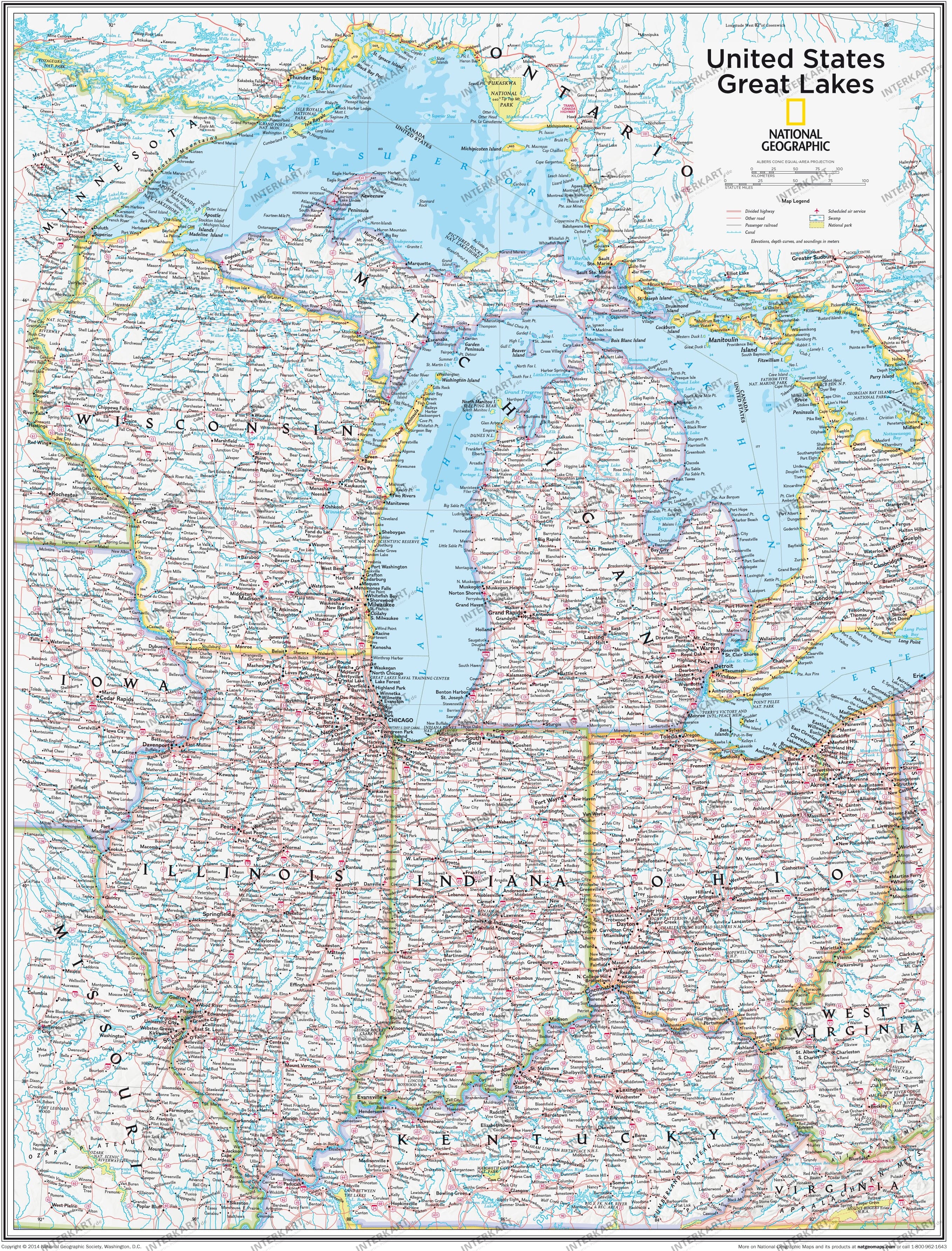 Map Of The Great Lakes In The United States
