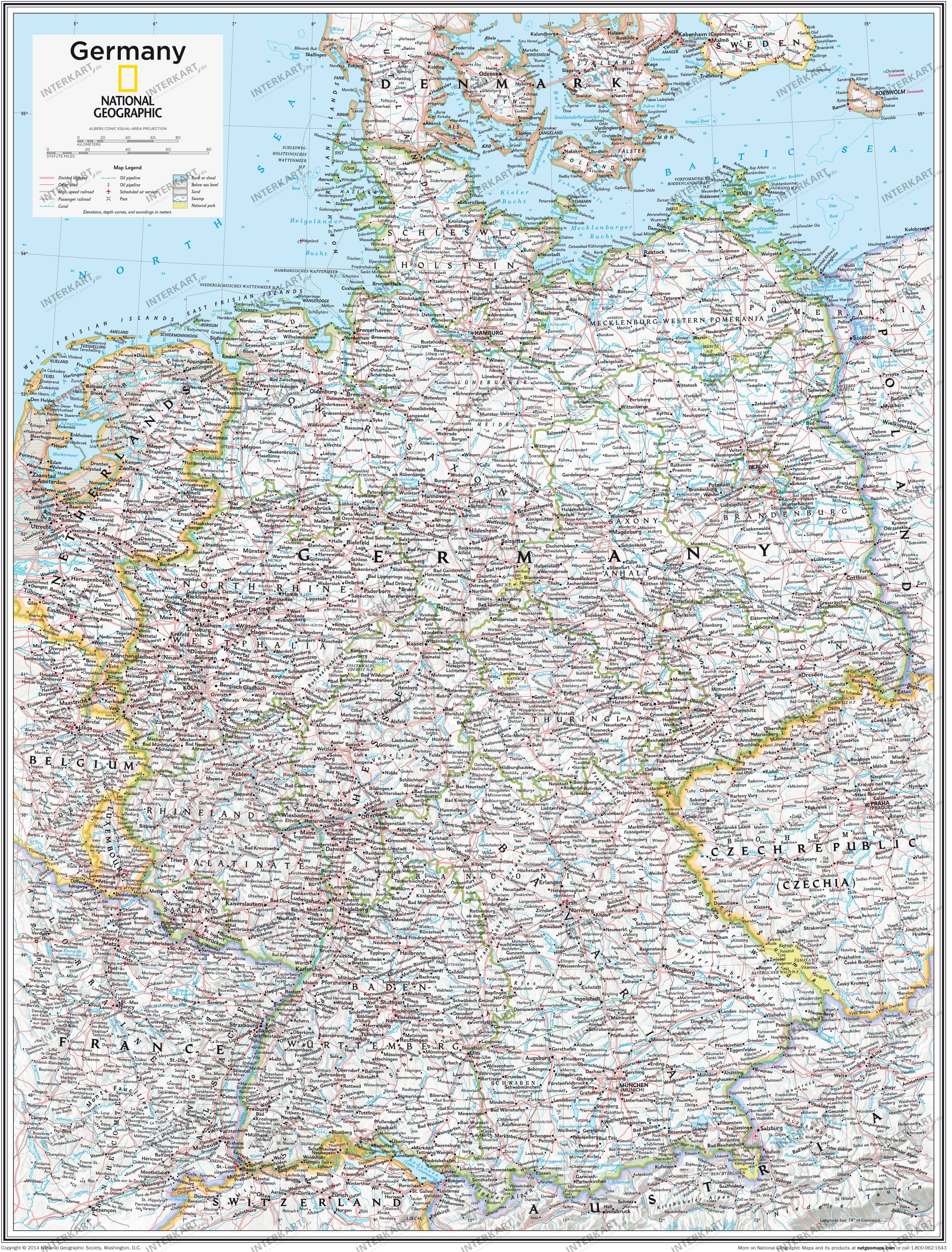 NGS Germany Wall Map