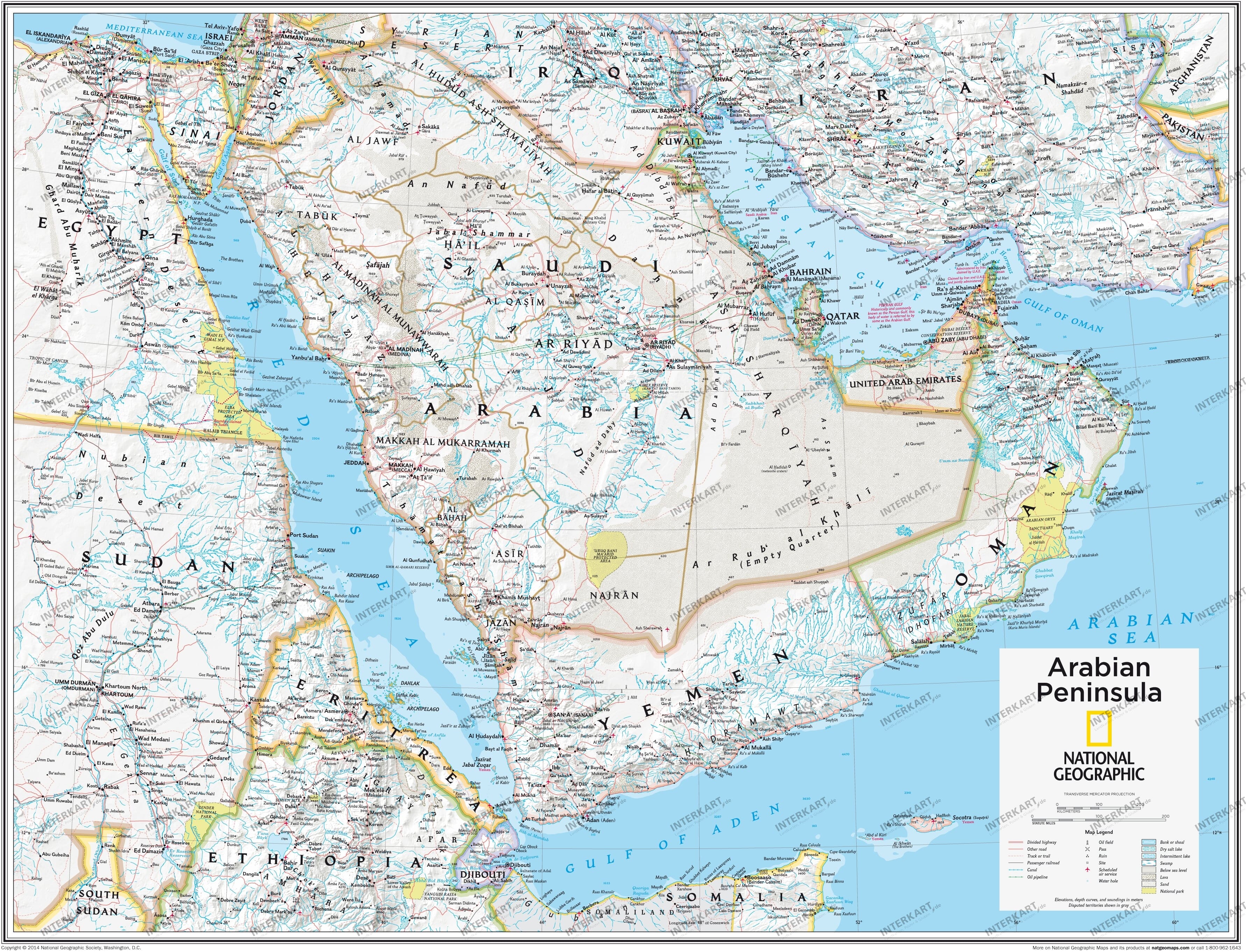 Karte Der Oasen Der Arabischen Halbinsel