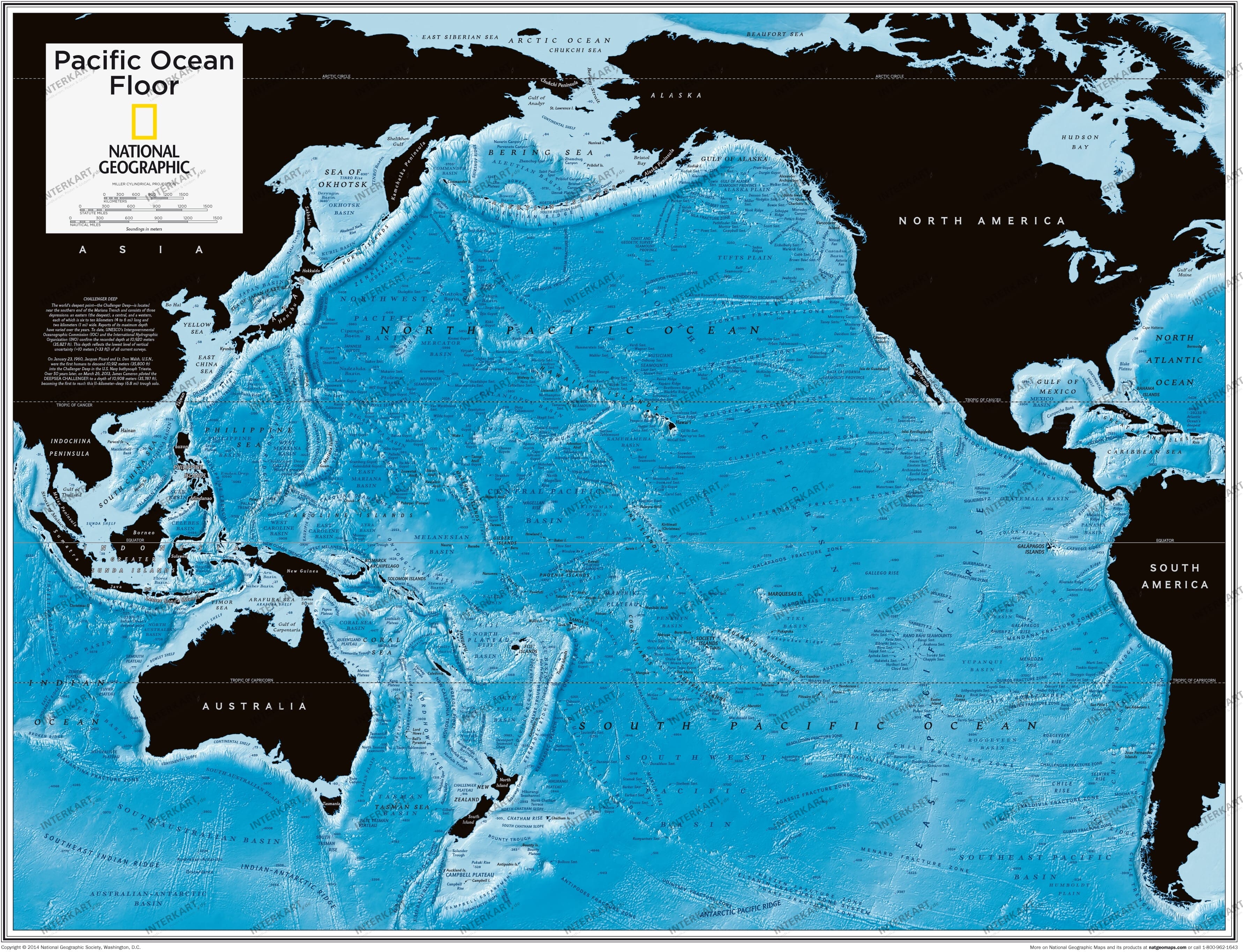 Pacific Ocean Underwater Map