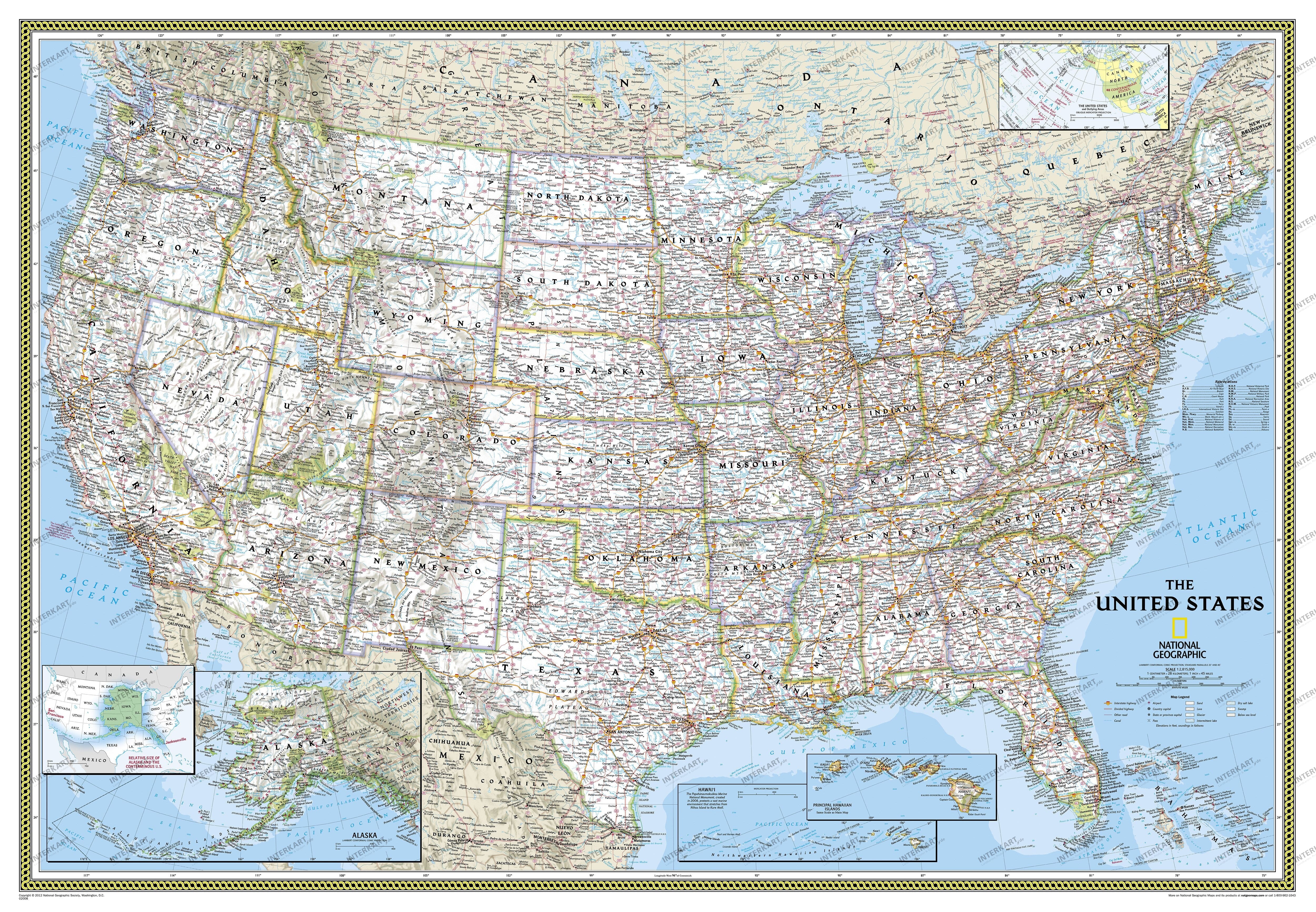 Large Scale Detailed Political Map Of The Usa The Usa