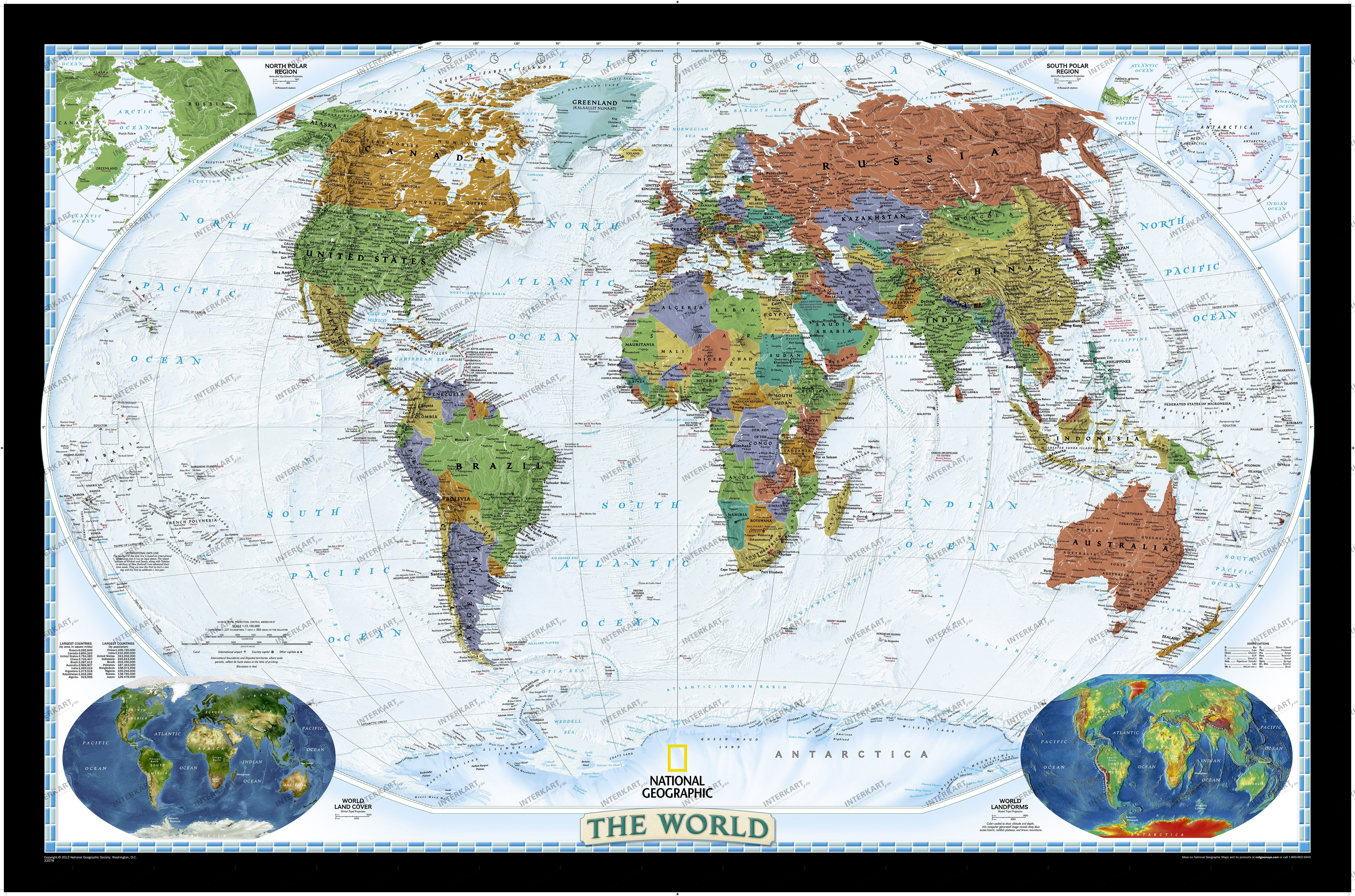 Decorator World Map (large size) 185 x 122cm