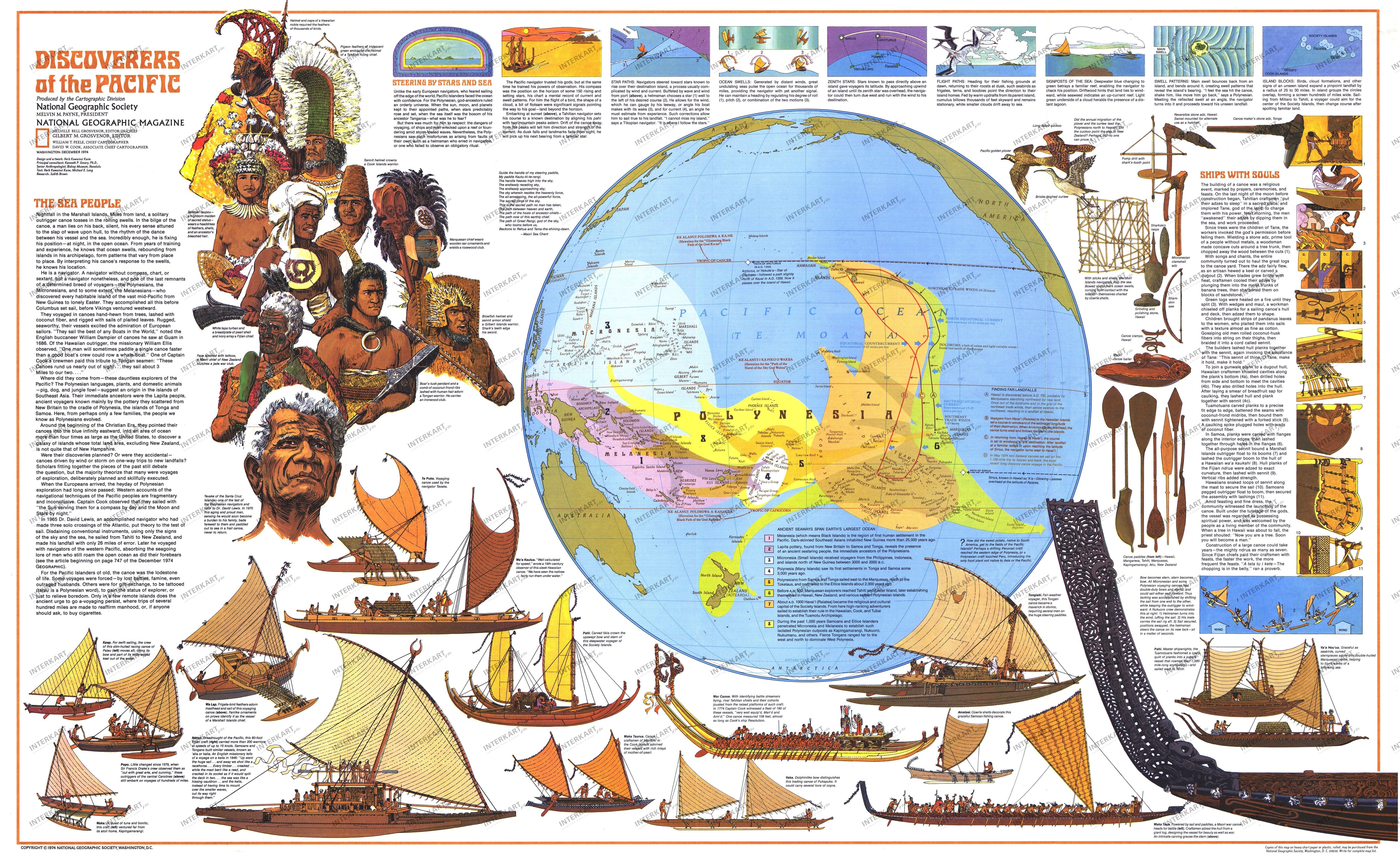 Historisk Australien og Oceanien Kort National Geographic