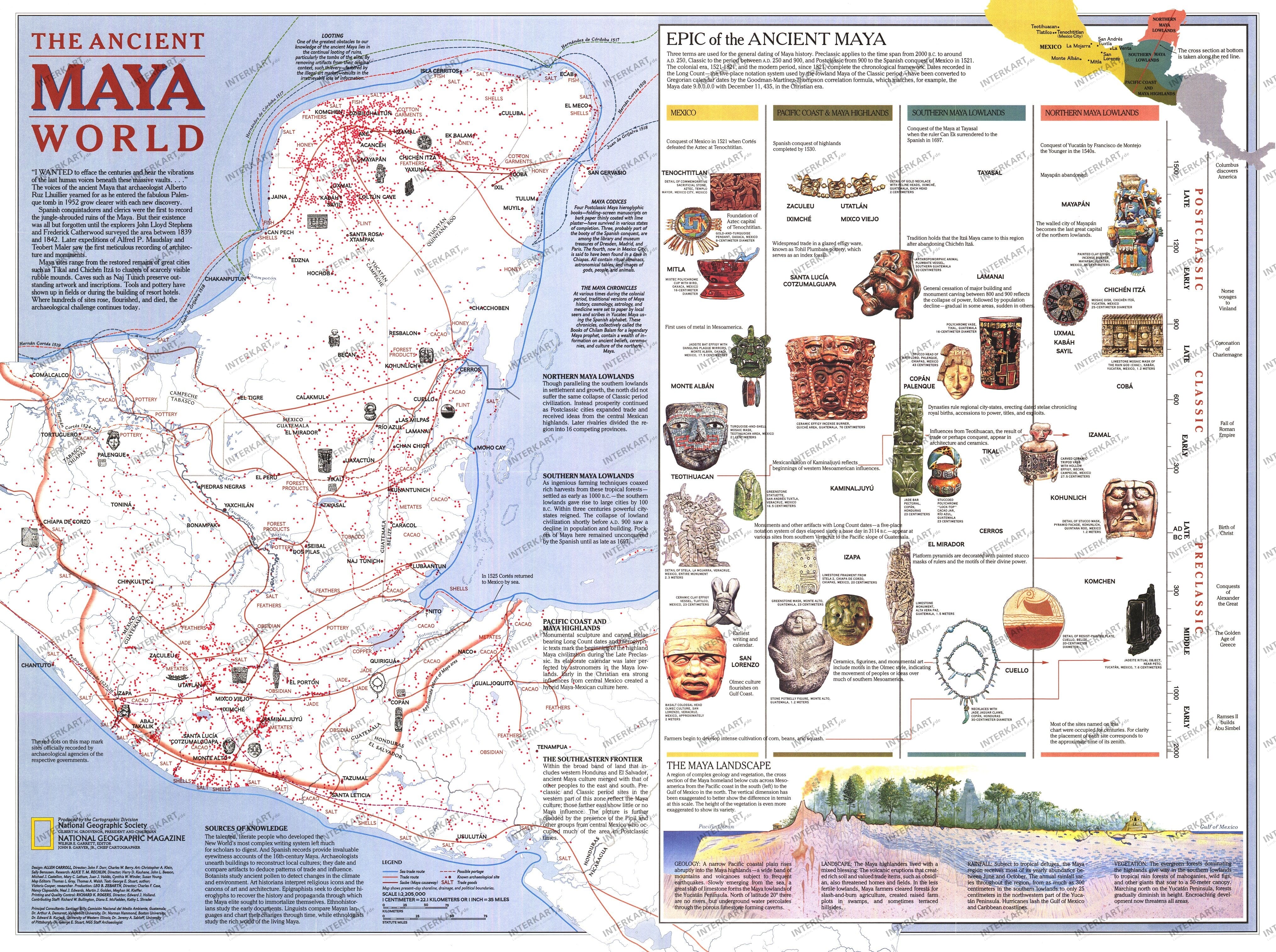 NGS 1989 Ancient Maya World Map
