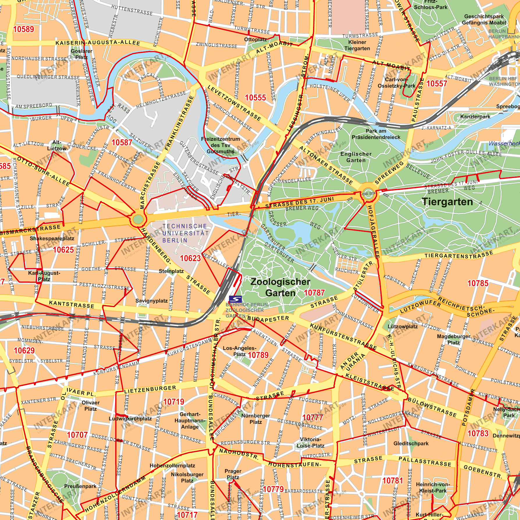 Postleitzahlenkarten PLZ Berlin und Deutschland für Tourenplanung und ...